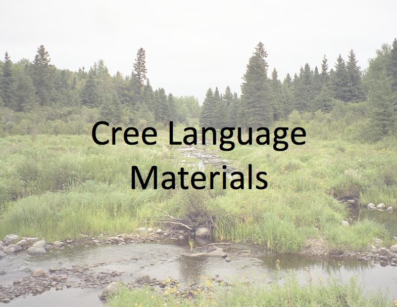 Cree Language Materials – White Fox Learning