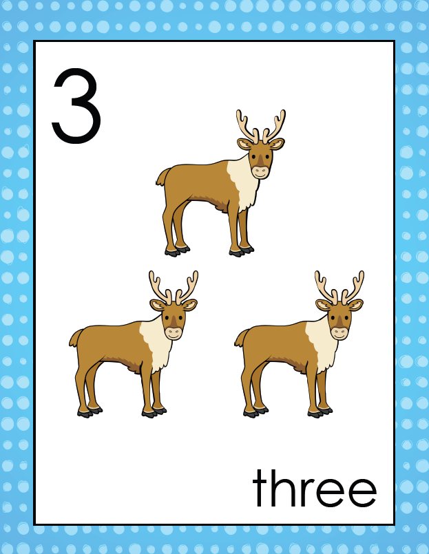 Arctic Animals Number Cards - 1-10 - Digital – White Fox Learning