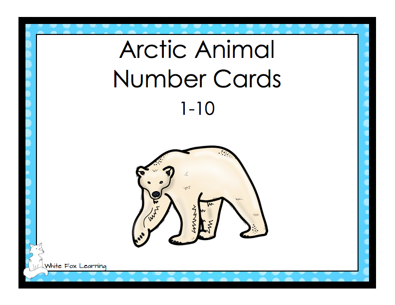 Arctic Animals Number Cards - 1-10 - Digital – White Fox Learning